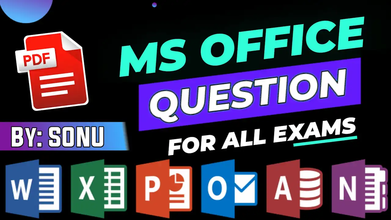 MS Office MCQ [PDF] Important Questions for Competitive Exams